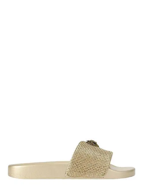 Kurt Geiger Meena Eagle Rhinestone-embellished Sandals - Gold