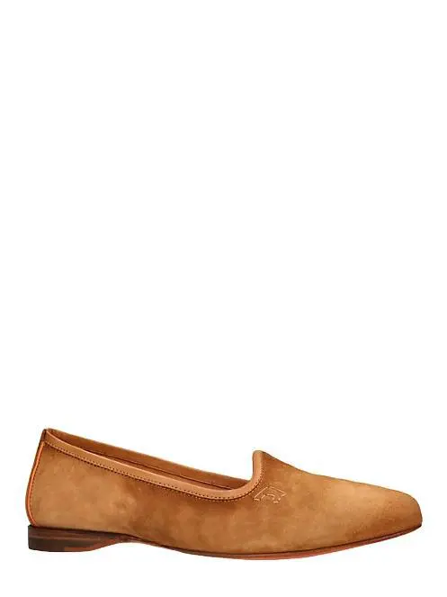 Santoni Andrea Suede Slipper - Mid Brown