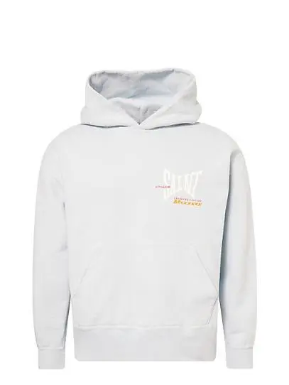 SAINT MXXXXXX Logo Graphic-print Cotton Hoody - Blue