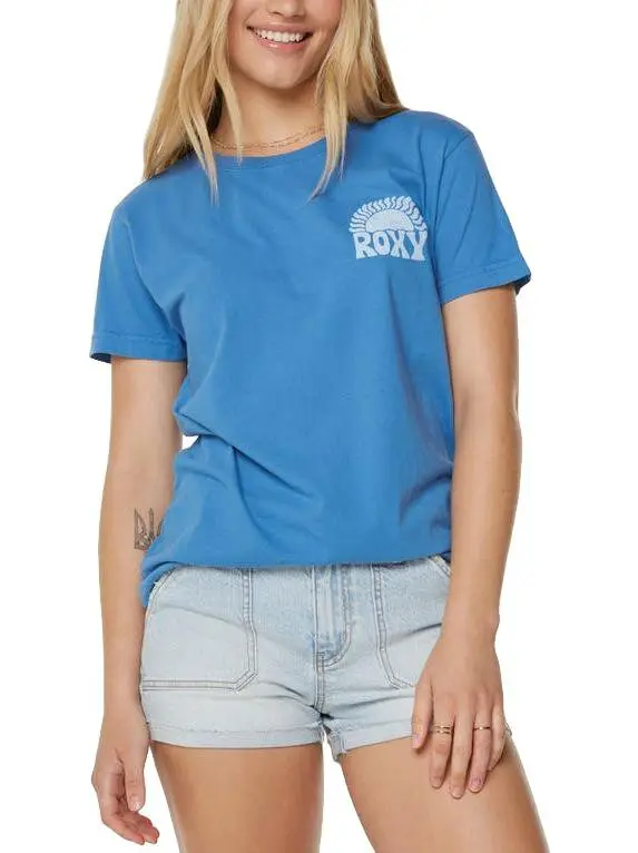 Roxy Made Of Sunshine Relaxed Fit Cotton Graphic T-shirt - Star Sapphire Made Of Sunshine