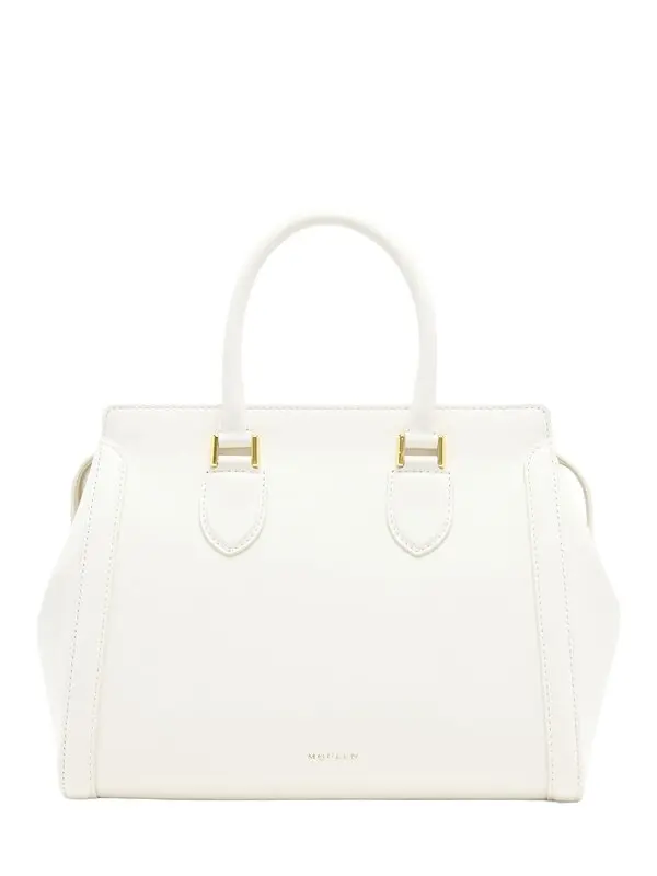 Alexander McQueen Large Leather Birdee Top-handle Bag - White