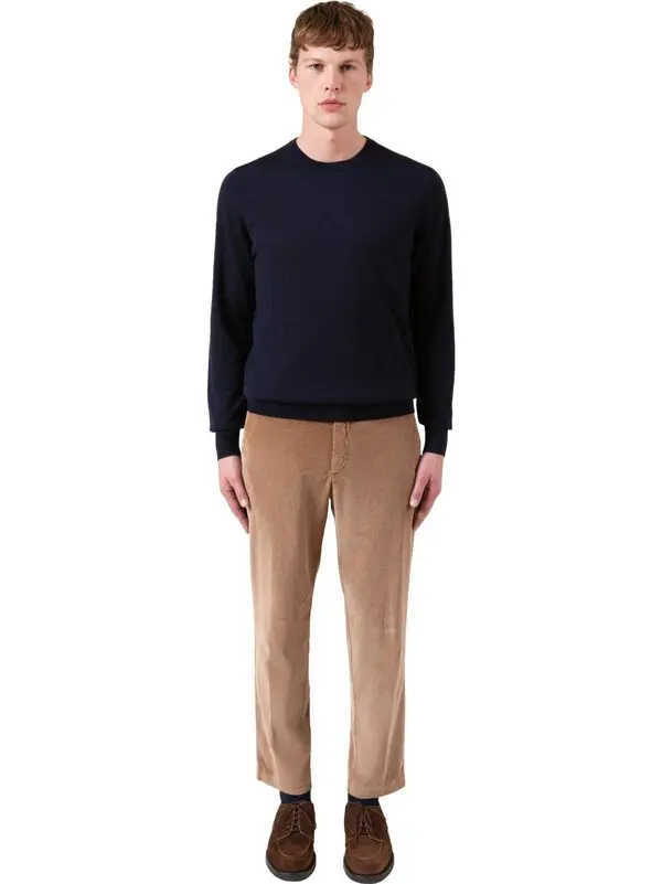 AUTORE Newman Velvet Effect Trousers - Ocra