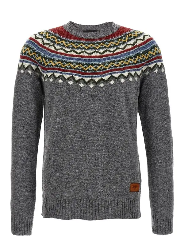 Dsquared2 Intarsia Wool Sweater - Multicolor