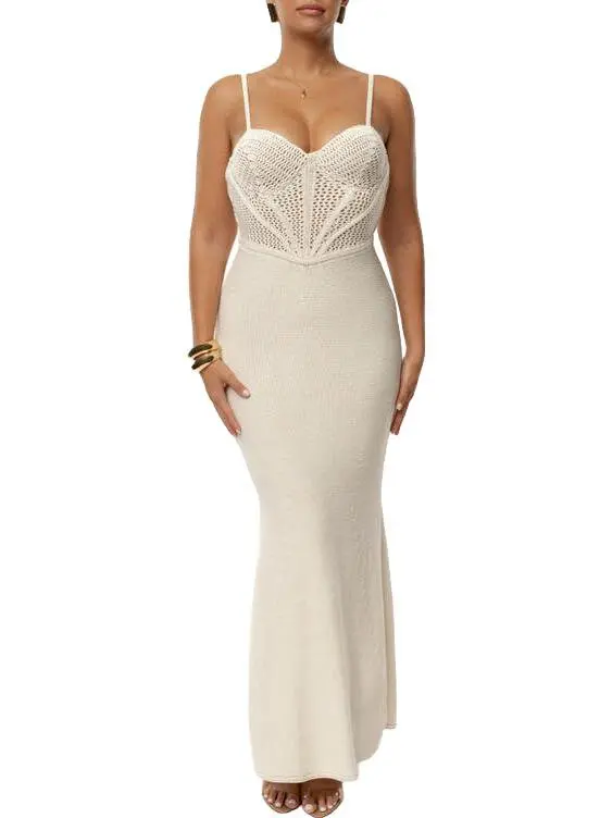 JLUXLABEL Sleeveless Maxi Sweater Dress - Ivory