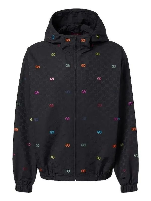 Gucci Gg Fil Coupé Ripstop Zip Jacket - Black