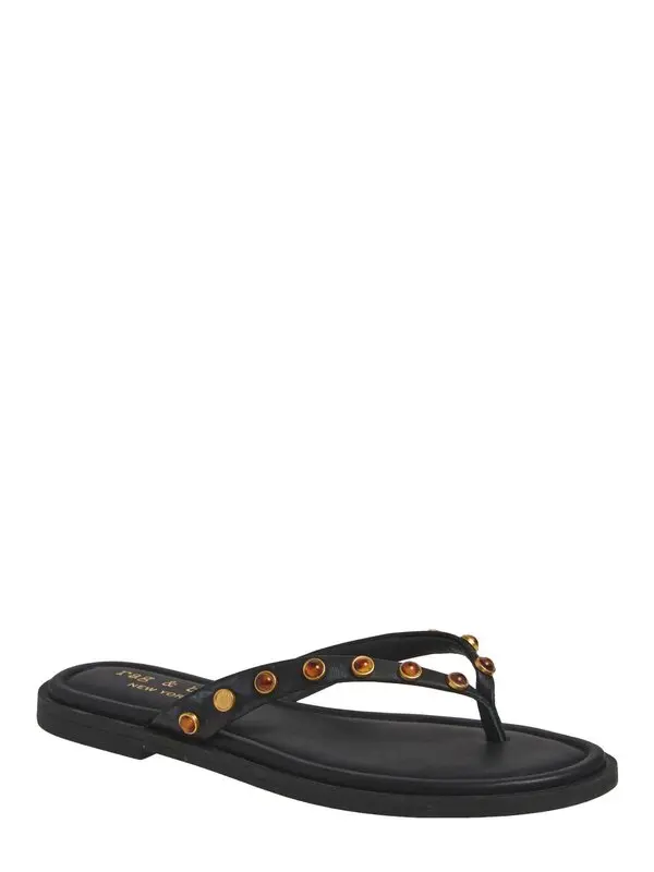 Rag & Bone Cabochon Gia Flip Flop - Black