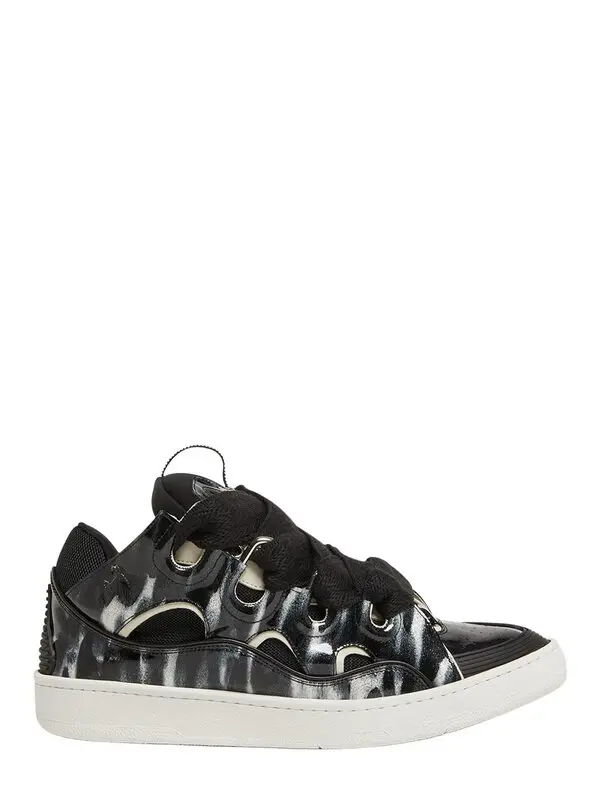 LANVIN Curb Low-top Sneakers - 1000 - Black/white