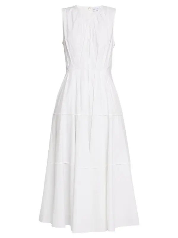 Proenza Schouler White Label Kailey Stretch Poplin Maxi Dress - White