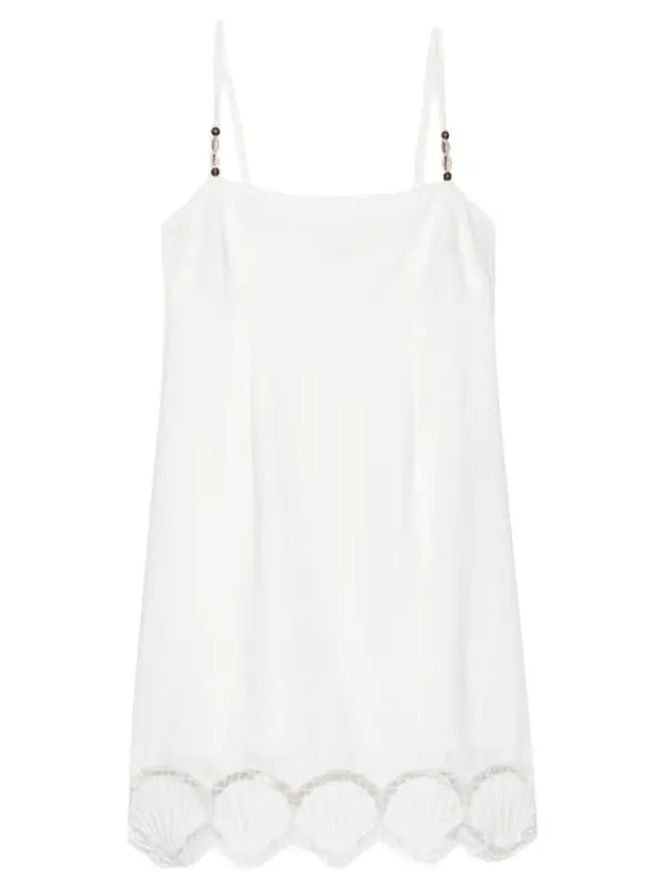 Rails Susana Seashell Embroidered Mini Dress - White