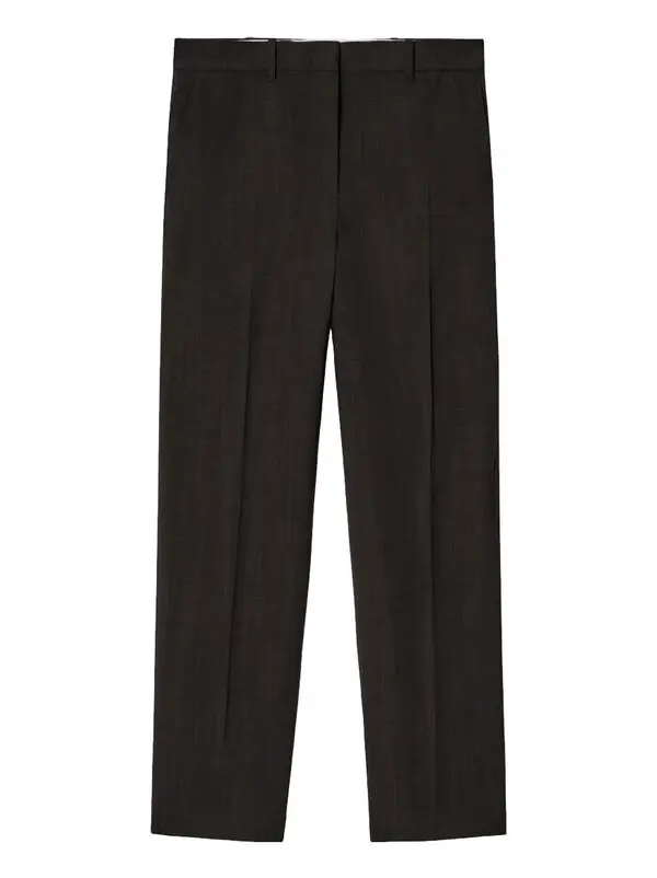 Cos Tailored Fluid Wool Trousers - Brown