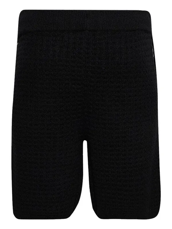 THE ELDER STATESMAN Nora Lite Check Ball Short - Black