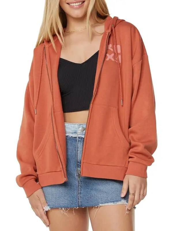 Roxy Full Zip Graphic Hoodie - Aragon Wave Cuts