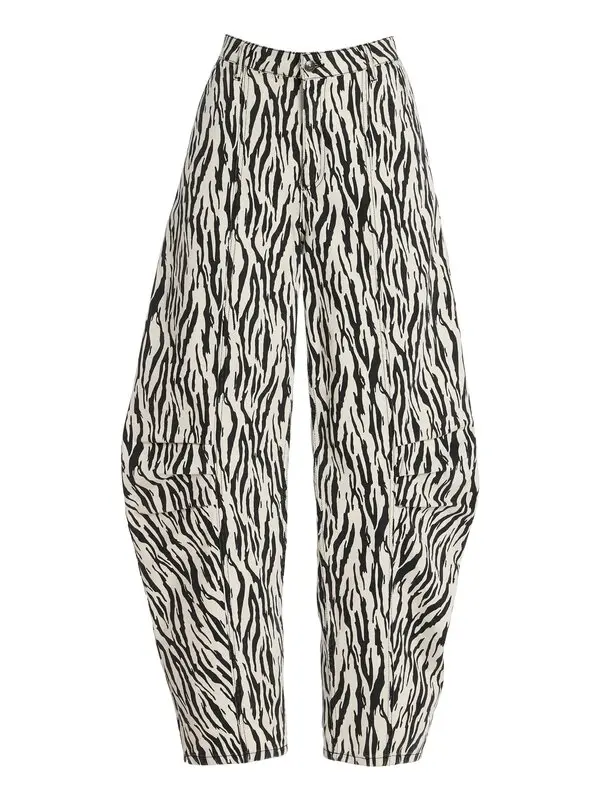 Remain Birger Christensen Printed Cotton-twill Cargo Pants - Black,white