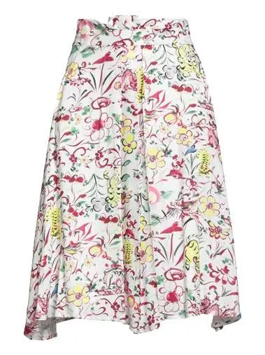 Kenzo Floral-print Pleated Midi Skirt - White