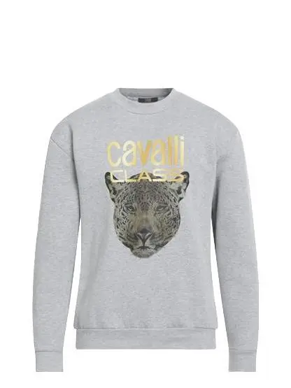 Roberto Cavalli Sweatshirt In Polyester And Cotton - Grey