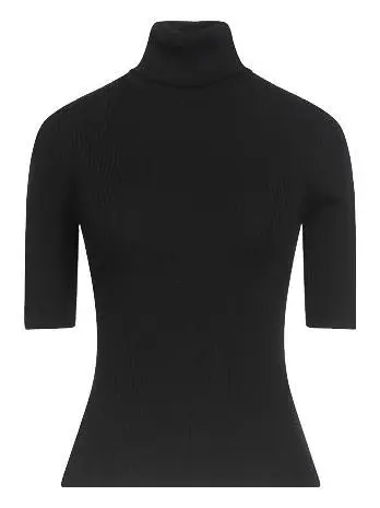 Alpha Studio Turtleneck Merino Wool Top - Black