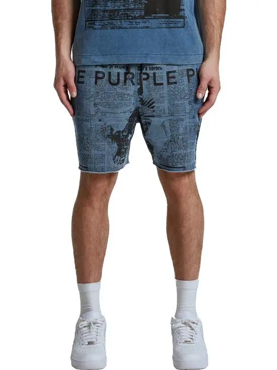 PURPLE BRAND Midweight French Terry Shorts - Blue