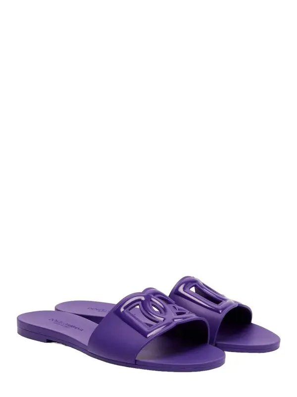 Dolce & Gabbana Rubber Slides - Purple