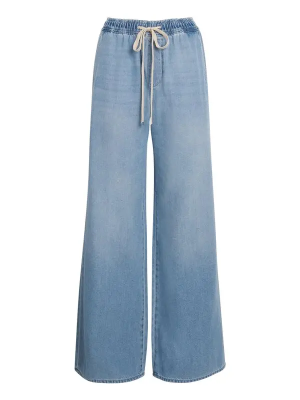 7 For All Mankind Pull-on Wide-leg Jeans - Navy