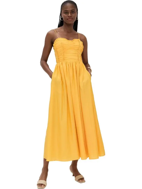 Line & Dot Celesta Maxi Dress - Yellow