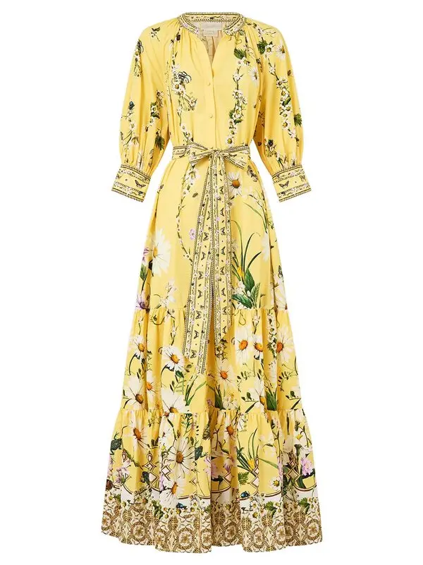 Camilla Tiered Maxi Shirtdress - Daisy Chains