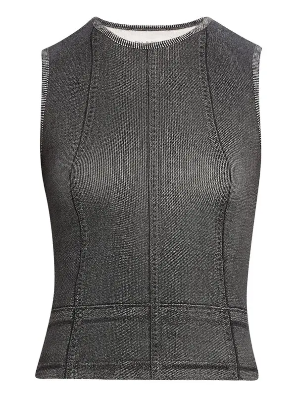 Rag & Bone Miramar Ribbed Muscle Tank Top - Black
