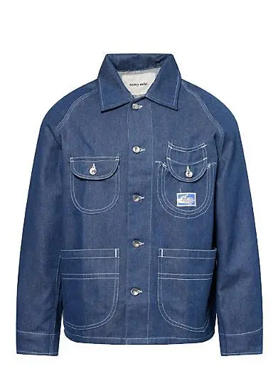 STORY MFG. Patch-pocket Denim Circuit Jacket - Dark Denim