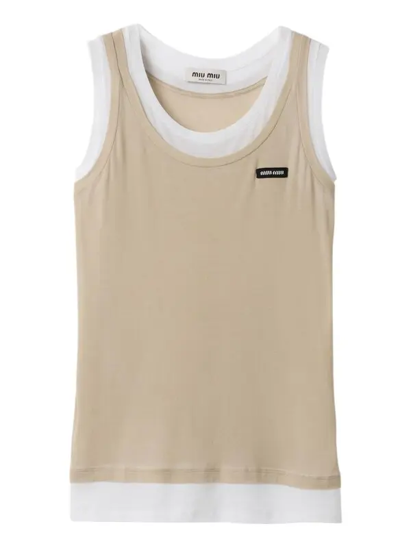 Miu White Tank Tops | Editorialist