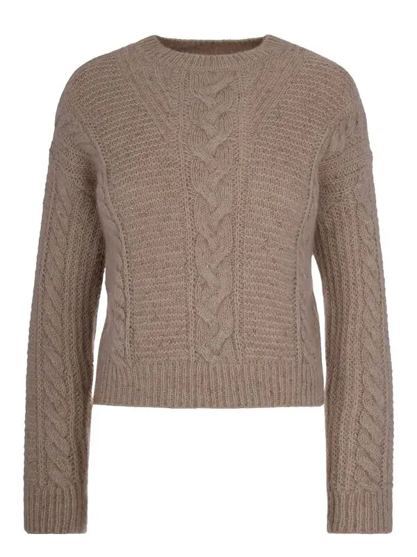 MAX MARA STUDIO Ribbed Knit Sweater - Beige