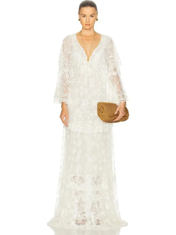 LoveShackFancy Roylan Dress - White
