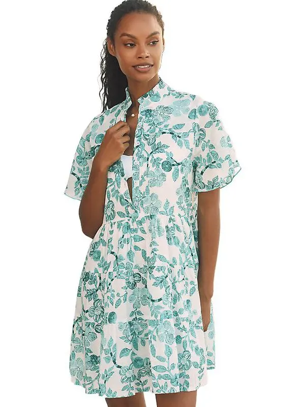 RO'S GARDEN Vibeka Mini Dress - Turquoise