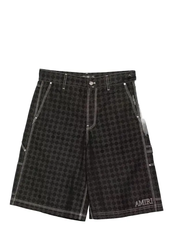 Amiri Geometric-print Shorts - Grey