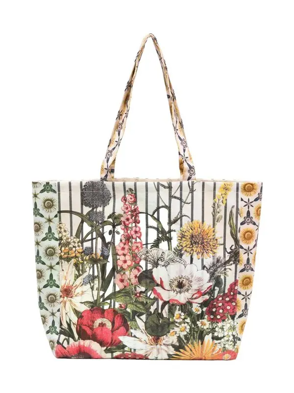 Biyan Flower-print Tote Bag - Neutrals