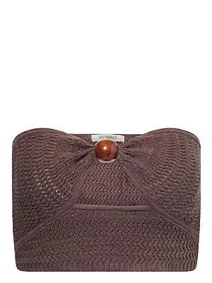 4TH & RECKLESS Orilla Strapless Knitted Top - Chocolate