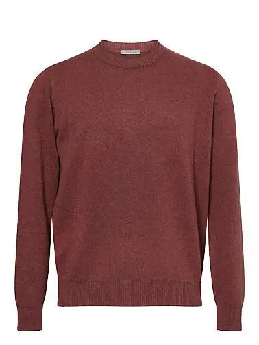 Corneliani Crewneck Knitted Cashmere Jumper - Dark Bordeaux Coloured