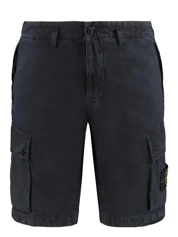 Stone Island Cotton Bermuda Shorts - Blue