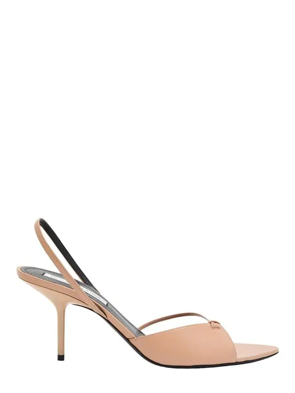 Victoria Beckham 75 Leather Slingback Pumps - Beige