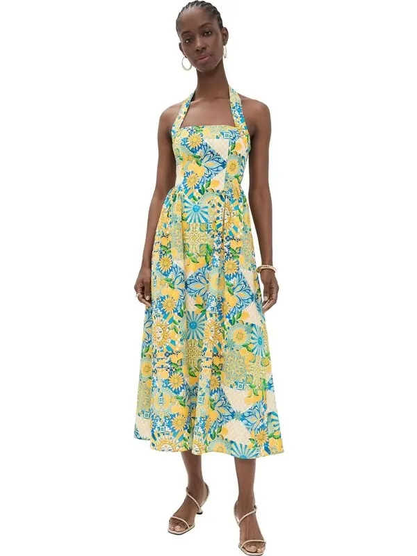 SEVEN WONDERS Locklea Midi Dress - Anacapri/lemon