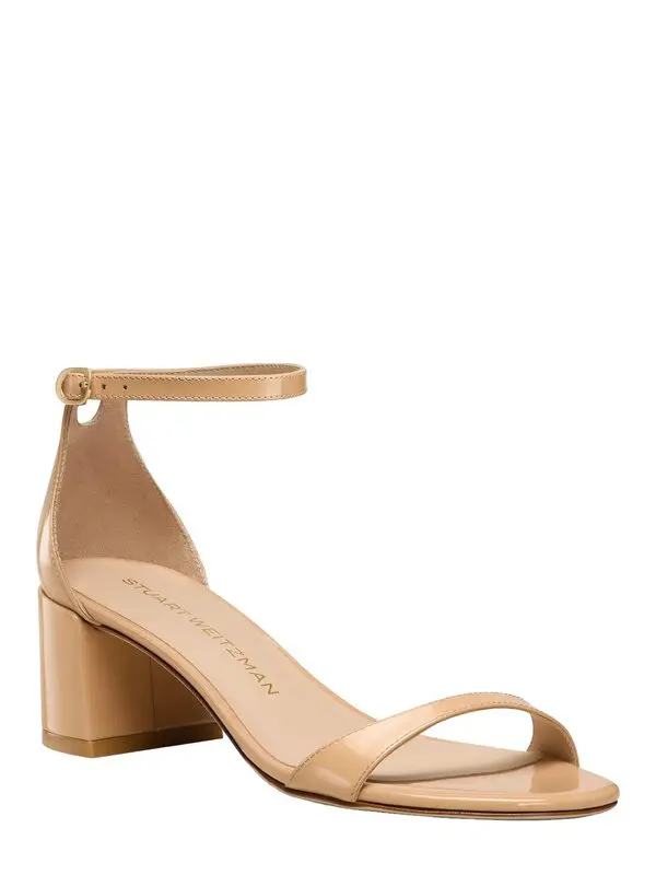 STUART WEITZMAN Nudist Block Heel Sandal - Adobe