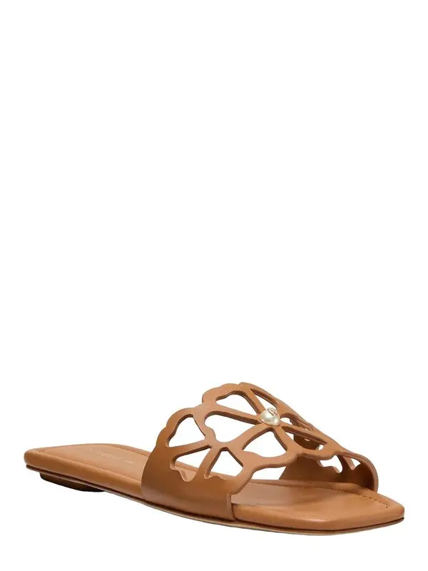 STUART WEITZMAN Jasmine Cutout Slide Sandal - Macchiato
