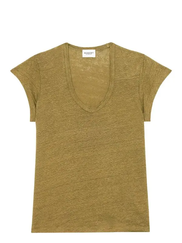MARANT ETOILE Zankou T-shirt - Khaki