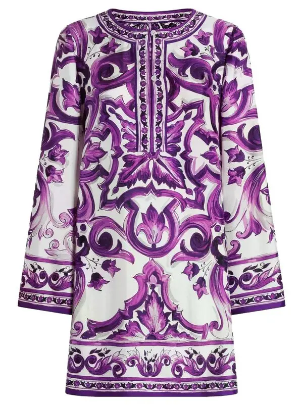 Dolce & Gabbana Silk Dress - White