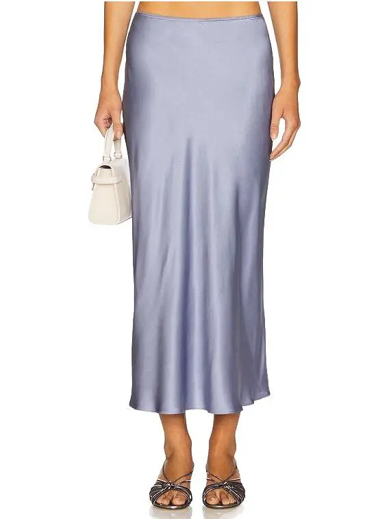 Sablyn Miranda Bias Cut Skirt - Dusty Periwinkle
