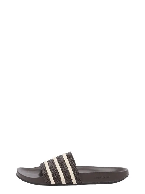 Adidas X Wales Bonner Adilette - Dark Brown/white/night Brown
