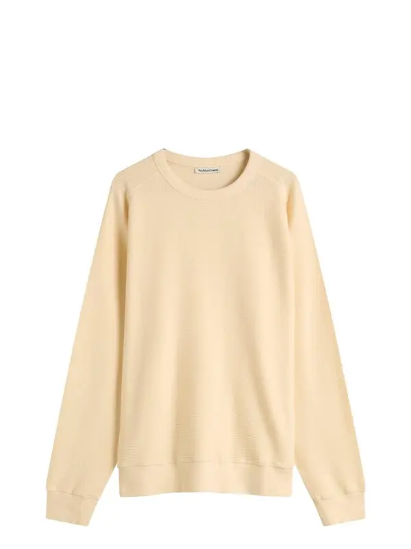 You Must Create Almost Grown Waffle Sweatshirt - Off White
