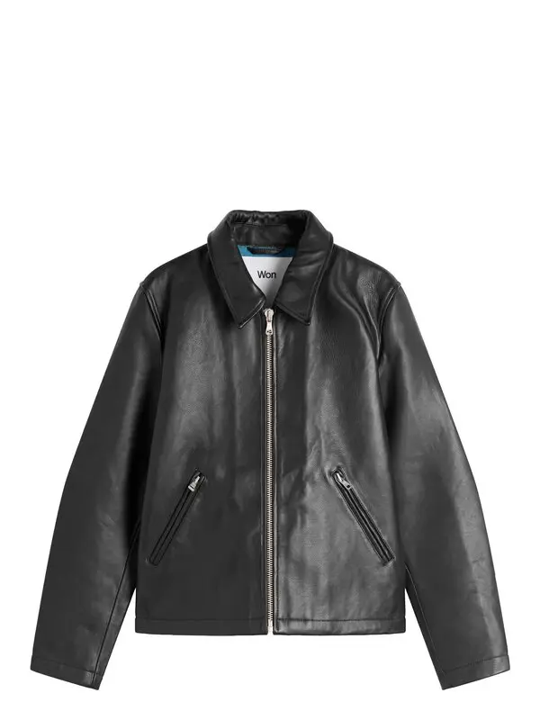 WON HUNDRED Dutton Leather Jacket - Black