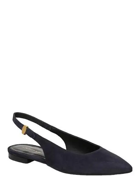 Veronica Beard Shina Slingback Pointed Toe Flat - Navy