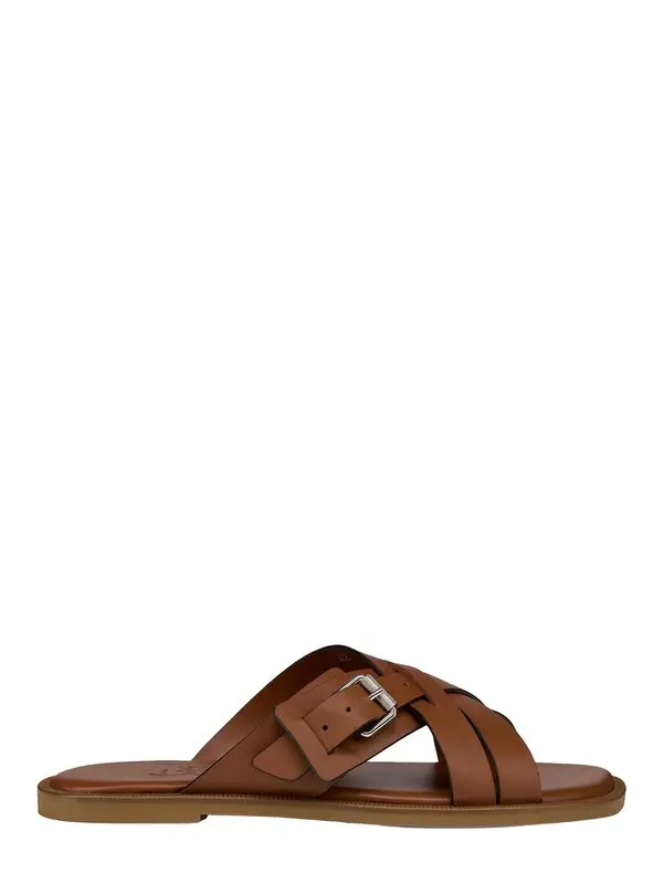 CHRISTIAN LOUBOUTIN Emircross Calfskin Mules - Red
