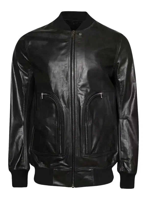 Rick Owens Zip-up Leather Jacket - Black