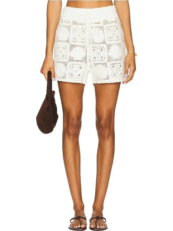 Rails X Lspace Catalina Short - White Sea Shell Crochet